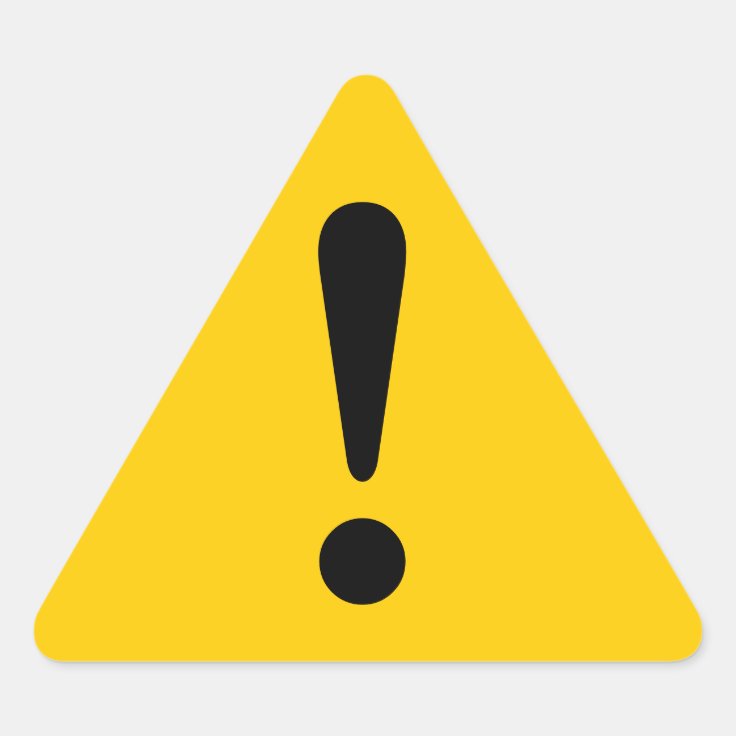 Sticker Caution Sticker Exclamation Equipment Work | Zazzle
