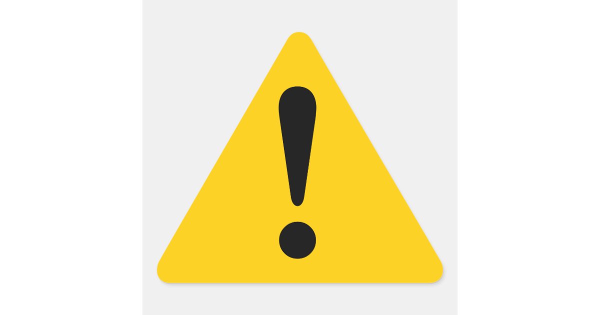 Sticker Caution Sticker Exclamation Equipment Work | Zazzle