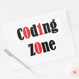 Sticker, Coding Zone Rectangular Sticker | Zazzle
