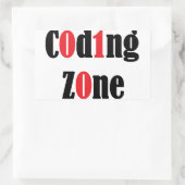 Sticker, Coding Zone Rectangular Sticker | Zazzle