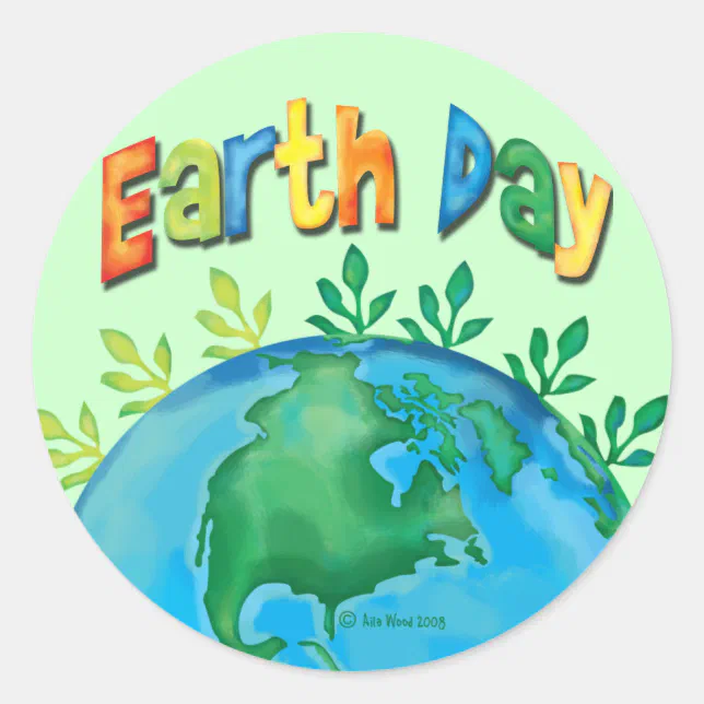 STICKER Earth Day | Zazzle