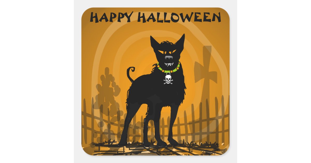Sticker - Evil Scary Halloween Dog | Zazzle