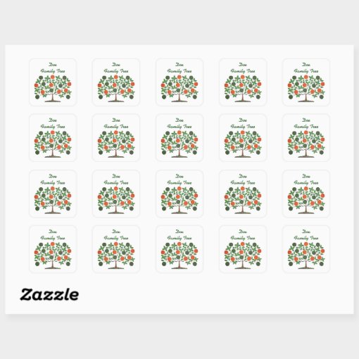 Sticker Family Tree Genealogy Scrapbooking Craft | Zazzle