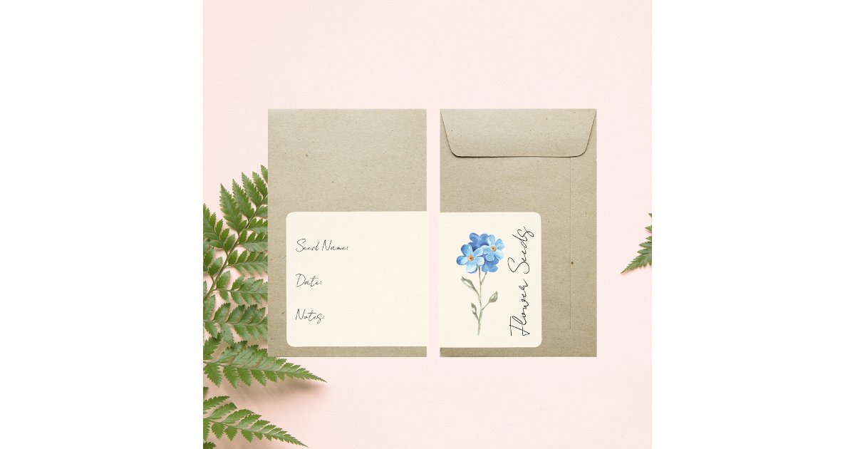 Sticker for seed packet | Flower Seed Packet Label | Zazzle