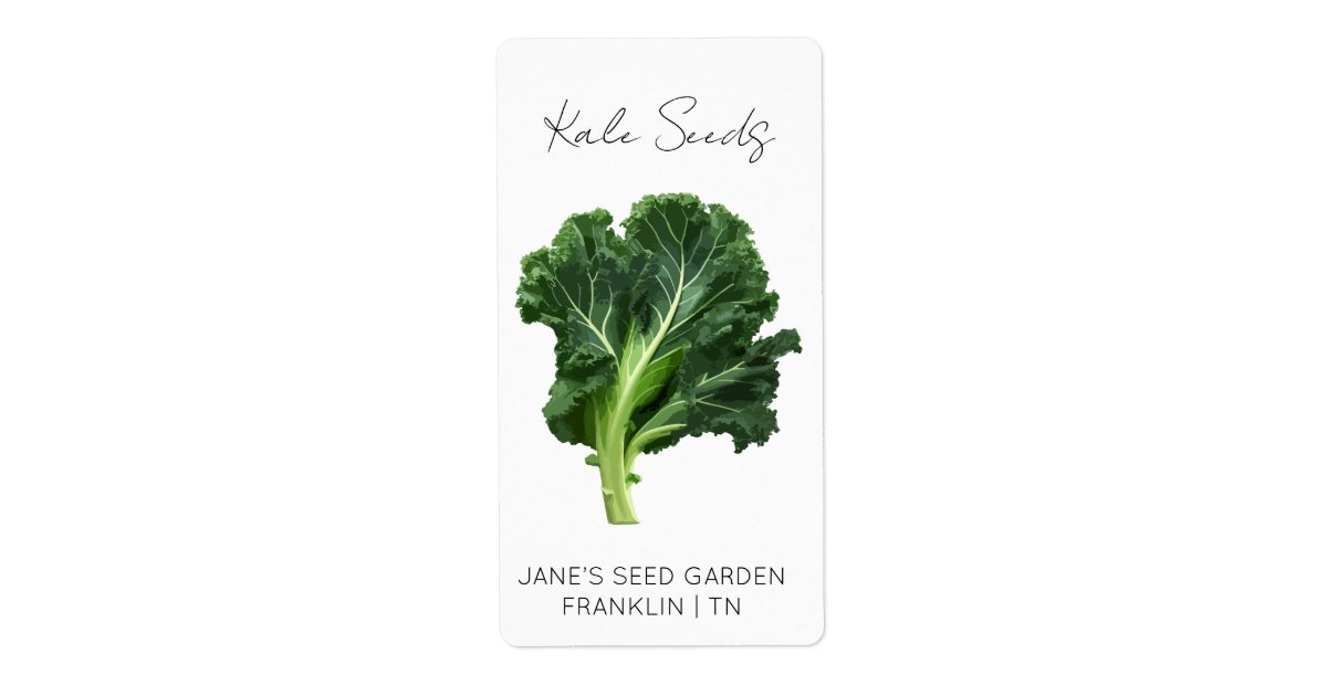 Sticker for seed packet | Kale Seed Label | Zazzle