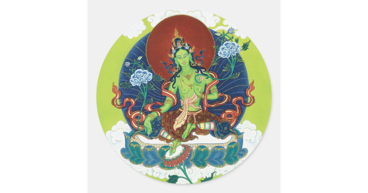 STICKER Green Tara | Zazzle