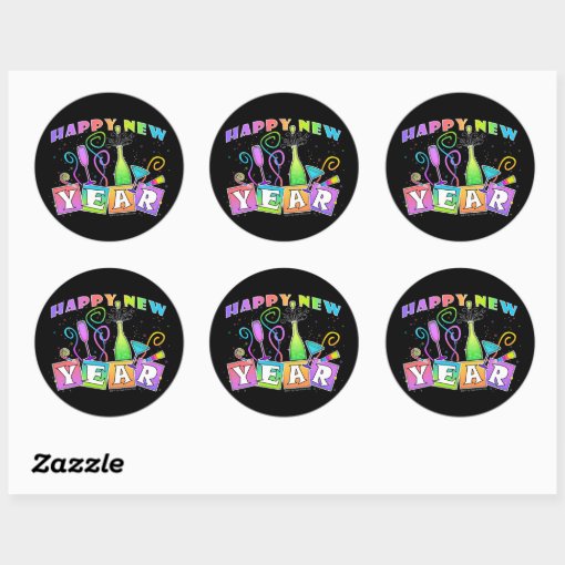 Sticker - HAPPY NEW YEAR! | Zazzle