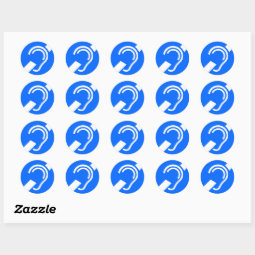 Sticker, International Symbol for the Deaf Classic Round Sticker | Zazzle