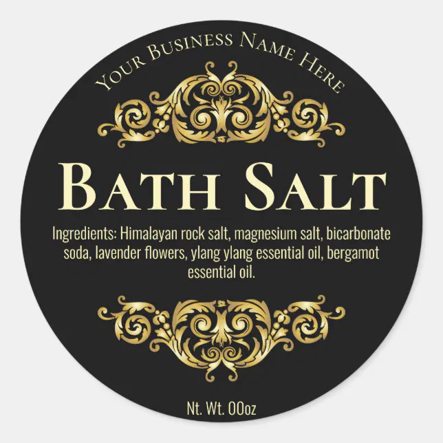 Sticker Label For Handmade Bath Salt Soak | Zazzle
