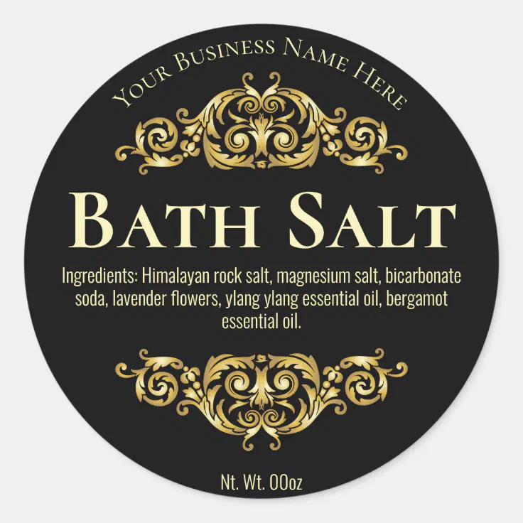 Sticker Label For Handmade Bath Salt Soak | Zazzle