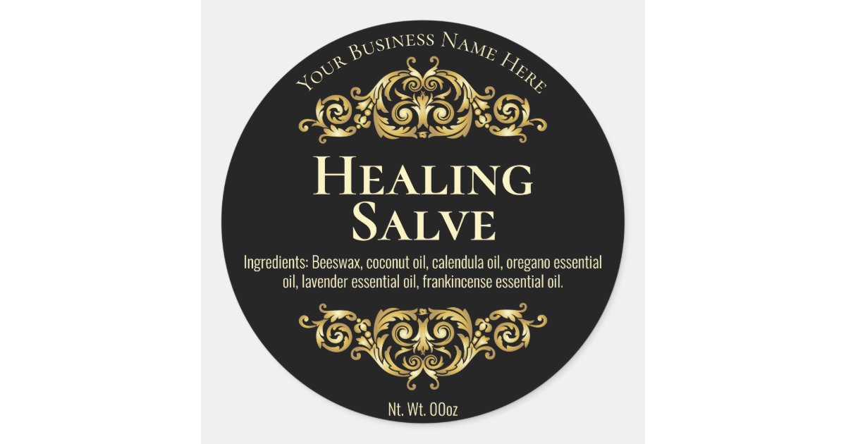 Sticker Label For Handmade Healing Salve | Zazzle