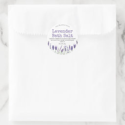 Sticker Label For Handmade Lavender Bath Salt | Zazzle