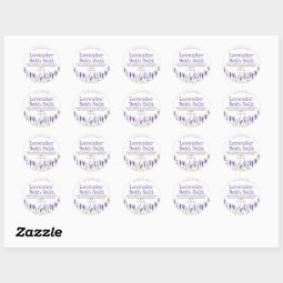 Sticker Label For Handmade Lavender Bath Salt | Zazzle