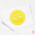 Sticker Label For Handmade Lemon Body Butter | Zazzle