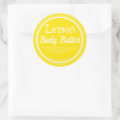 Sticker Label For Handmade Lemon Body Butter | Zazzle
