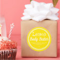 Sticker Label For Handmade Lemon Body Butter | Zazzle