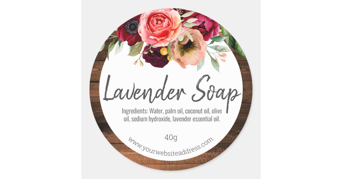 Sticker Label For Handmade Soap | Zazzle