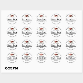 Sticker Label For Homemade Bath Salt | Zazzle