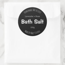 Sticker Label For Homemade Bath Salt | Zazzle