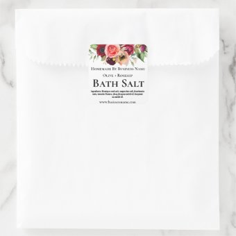 Sticker Label For Homemade Bath Salt | Zazzle