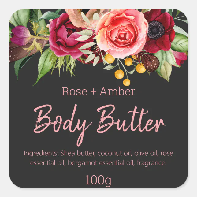 Sticker Label For Homemade Body Butter | Zazzle