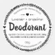 Sticker Label For Homemade Deodorant | Zazzle