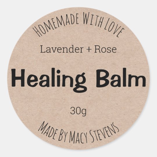 Sticker Label For Homemade Healing Salve Balm | Zazzle.com