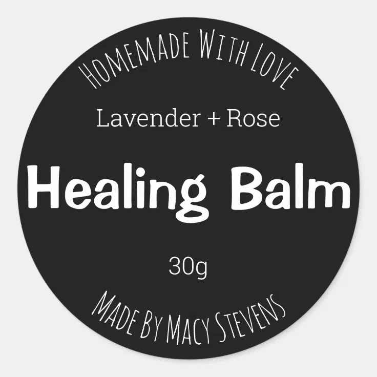 Sticker Label For Homemade Healing Salve Balm | Zazzle