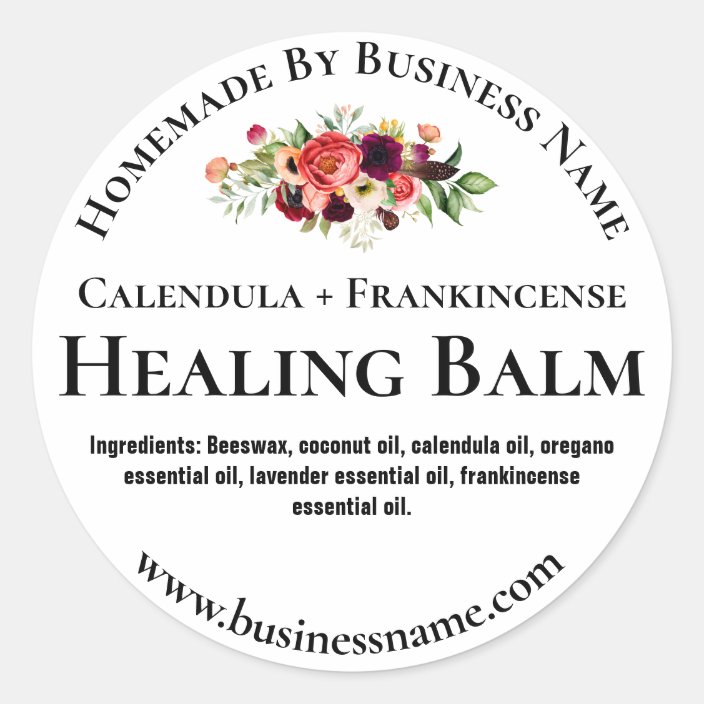 Sticker Label For Homemade Healing Salve Balm | Zazzle.com