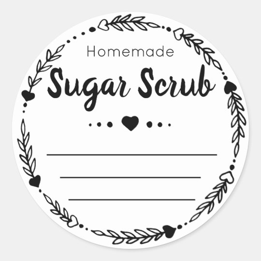 Sticker Label For Homemade Sugar Scrub | Zazzle.com
