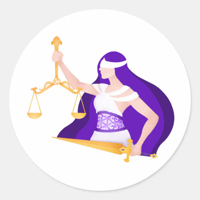 Sticker Lady Justice | Zazzle