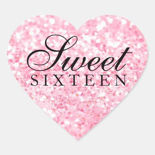 Sticker - Pink Glit Fab Sweet Sixteen II | Zazzle