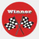 Sticker Race Fans Winner Checkered Flags auto cars | Zazzle