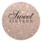 Sticker - Rose Gold Glitter Fab Sweet 16 | Zazzle