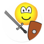 Sword fighting emoticon : Emoticons @ emofaces.com