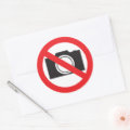 Sticker-Sign No camera Allowed Classic Round Sticker | Zazzle
