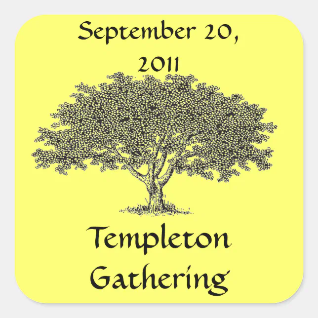 Sticker (sq) - Family Tree Name Tag | Zazzle