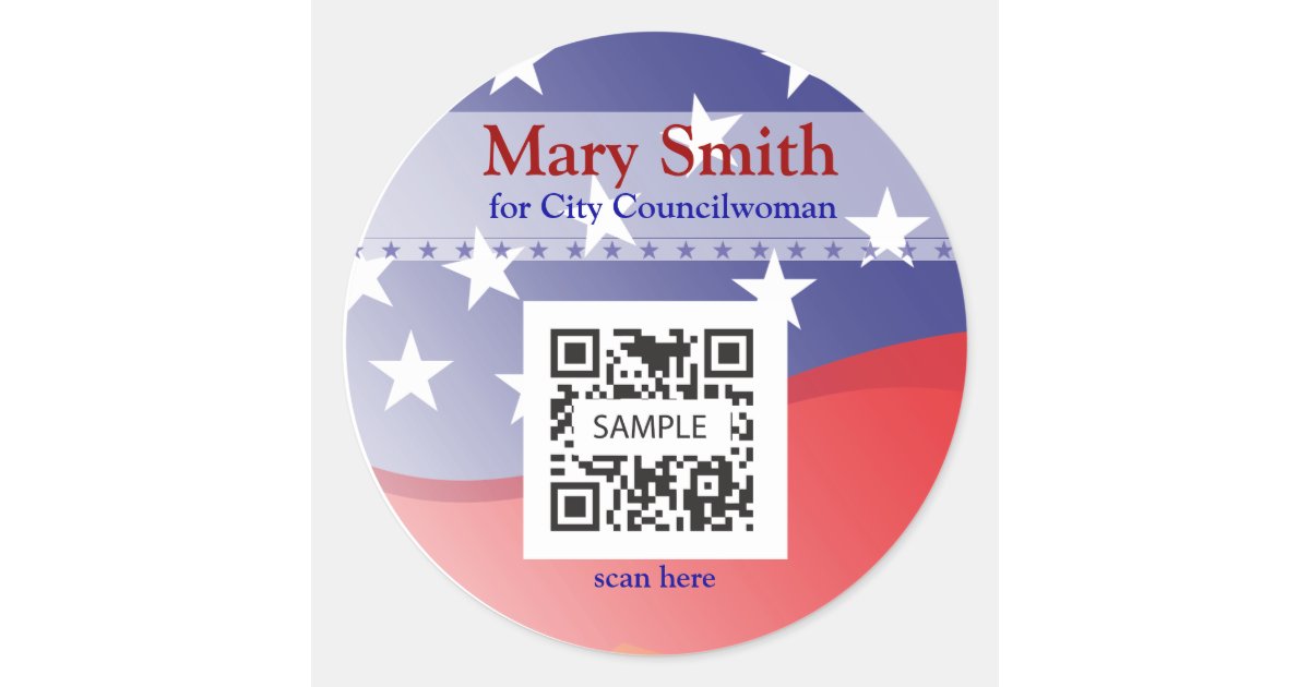 Sticker Template Campaign | Zazzle