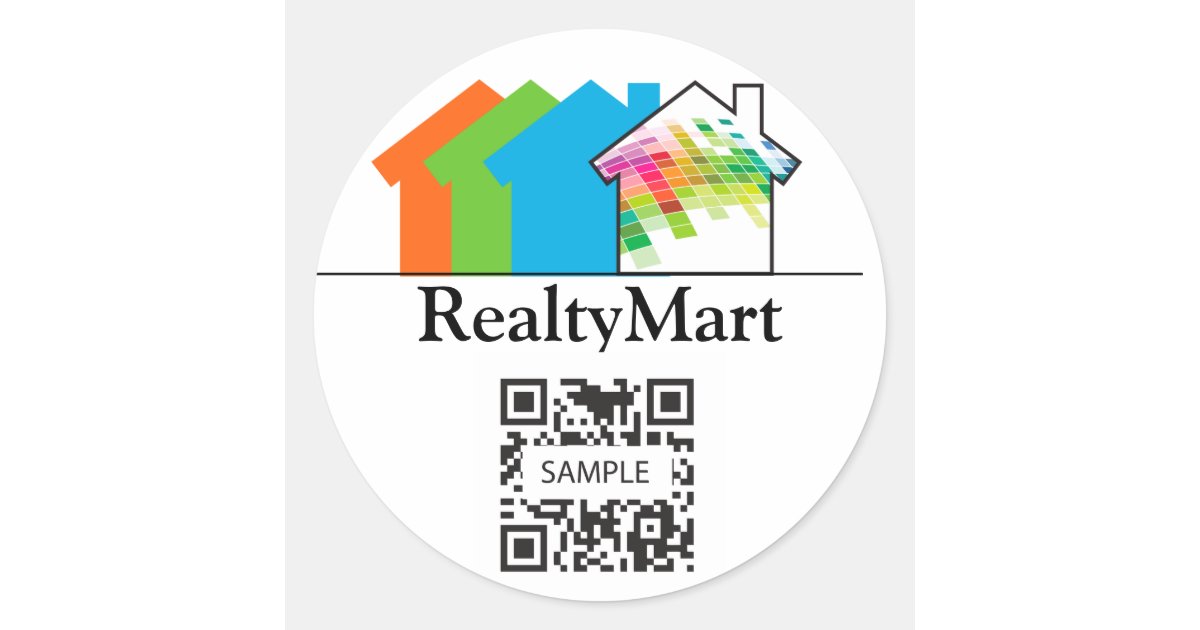 Sticker Template Real Estate House | Zazzle