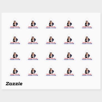 Sticker Vintage Uncle Sam Marines Slogan Yielding | Zazzle