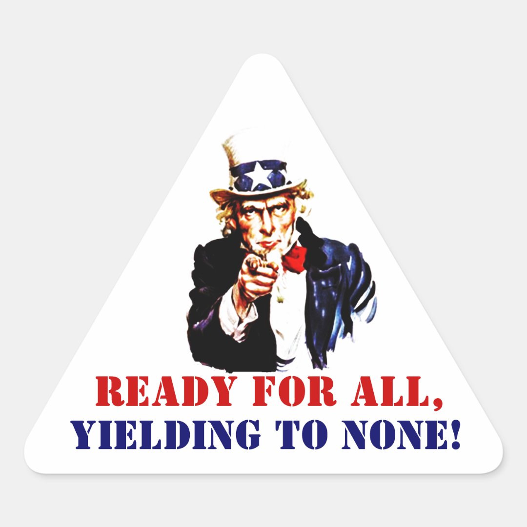 Sticker Vintage Uncle Sam Marines Slogan Yielding | Zazzle