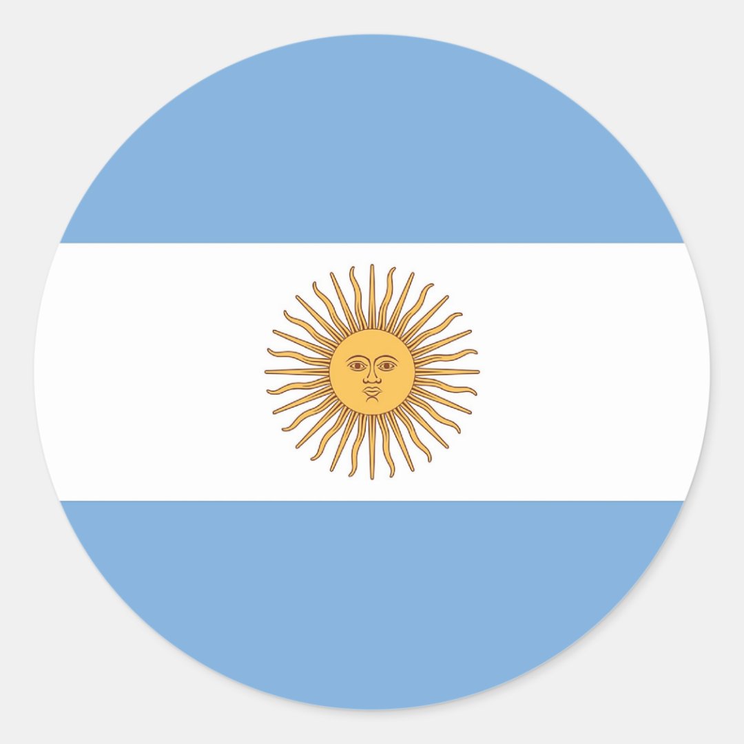 Sticker with Flag of Argentina | Zazzle