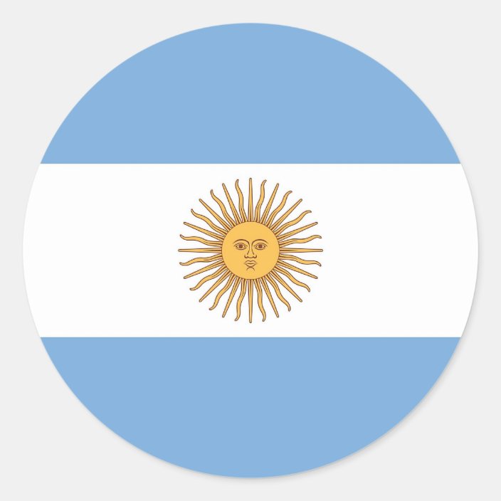 Sticker with Flag of Argentina | Zazzle