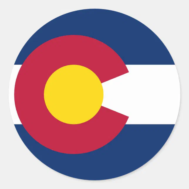 Sticker with Flag of Colorado | Zazzle