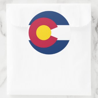 Sticker with Flag of Colorado | Zazzle