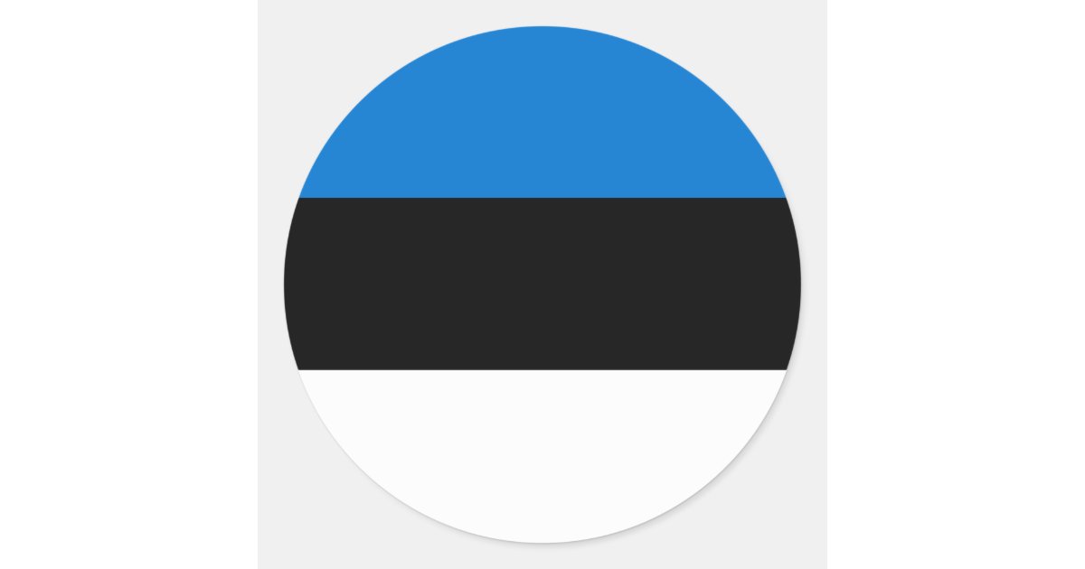 Sticker with Flag of Estonia | Zazzle