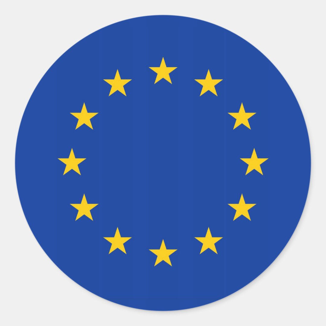 Sticker with Flag of European Union | Zazzle