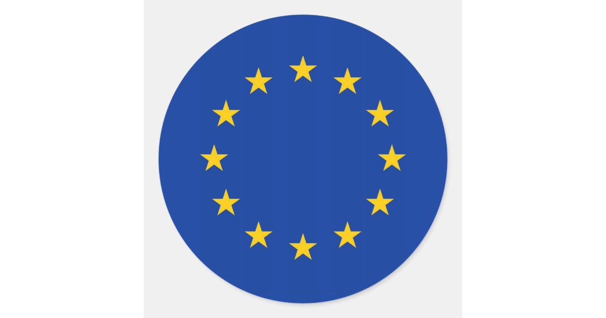 Sticker with Flag of European Union | Zazzle