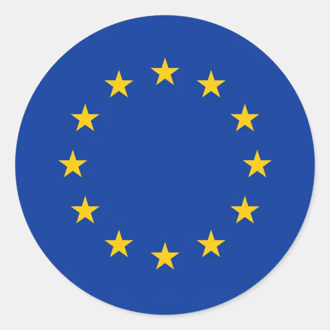 Sticker with Flag of European Union | Zazzle