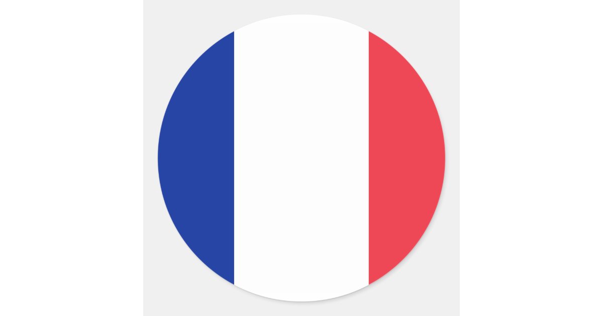 Sticker with Flag of France | Zazzle